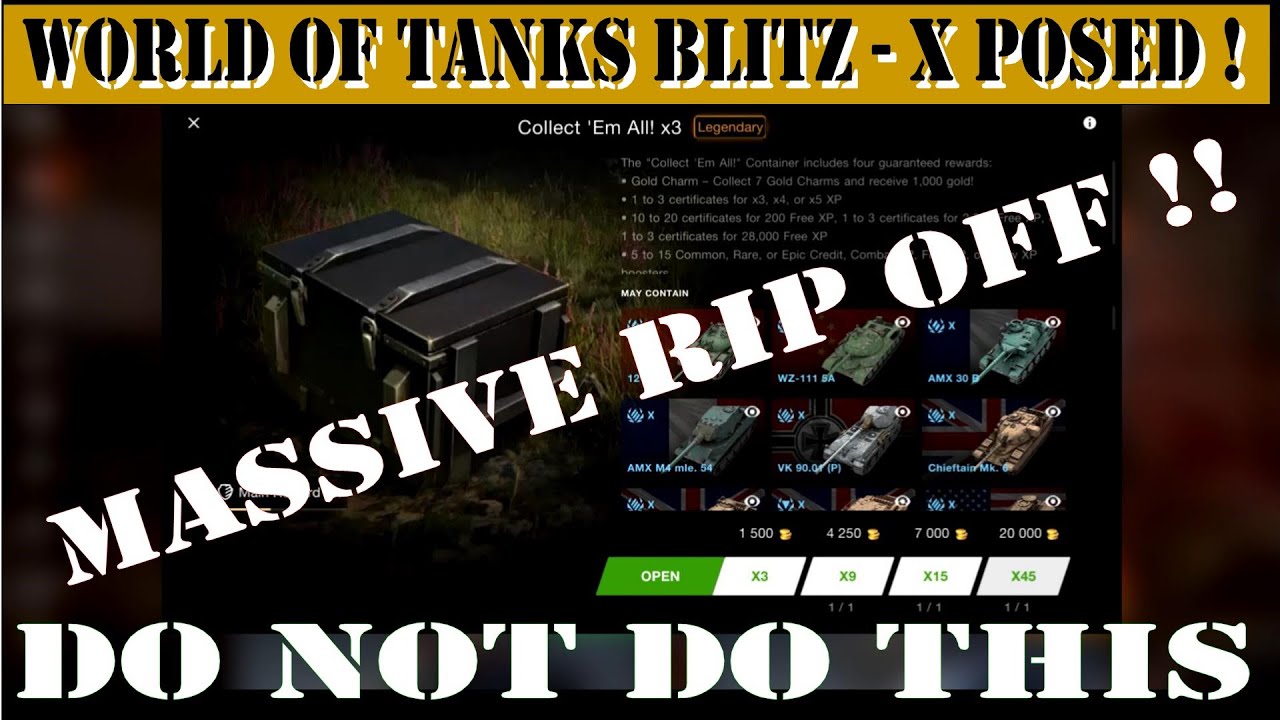 MASSIVE RIP OFF!! DO NOT DO THIS ! - World of Tanks Blitz - YouTube