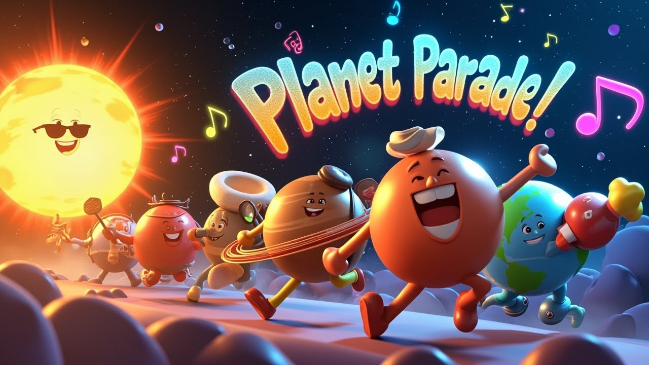 🌍 Planet Parade 🚀 | Fun Space Song for Kids About the Planets | 3D ...