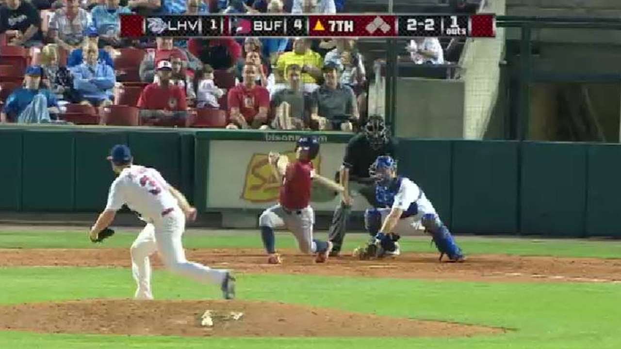 Bisons' Hendricks fans eighth batter - YouTube