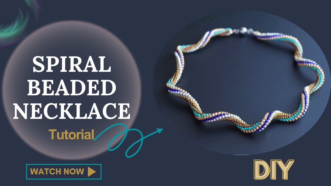 Seed Bead Spiral Necklace Pattern | Easy Jewelry Making Tutorial - YouTube