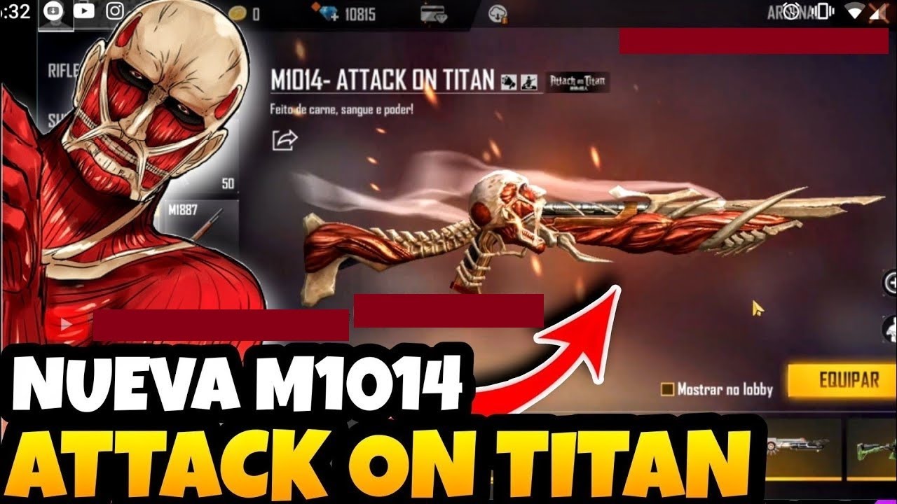 FILTRACIONES de la COLABORACION ATAQUE a los TITANES Y FREE FIRE😱 - YouTube