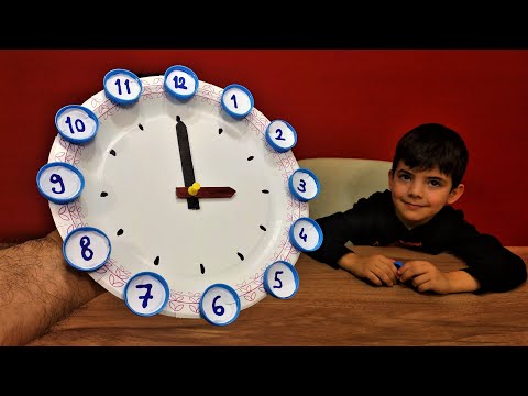Saat nasıl yapılır? Karton tabaktan saat yapımı