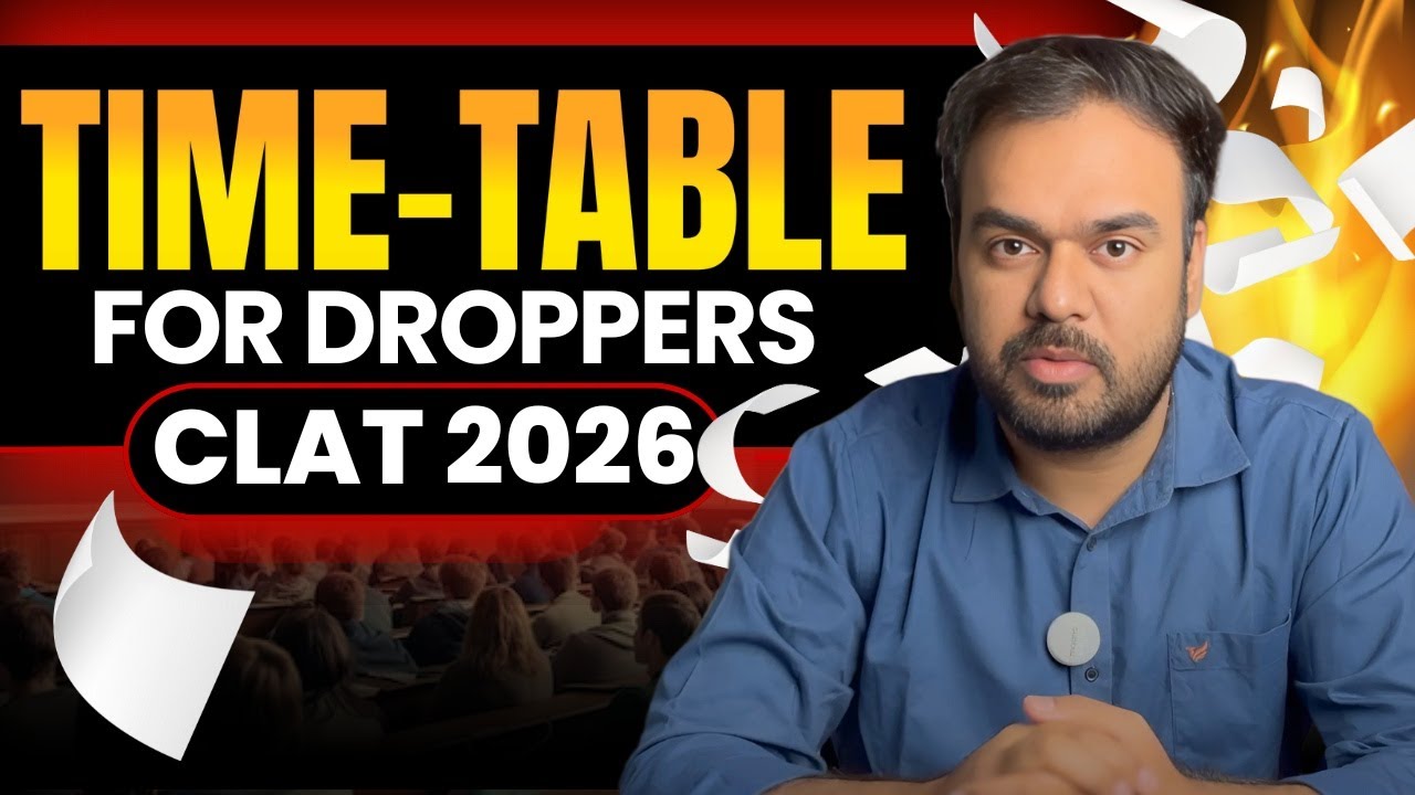 Perfect daily time-table for CLAT 2026 droppers | Don't miss! - YouTube