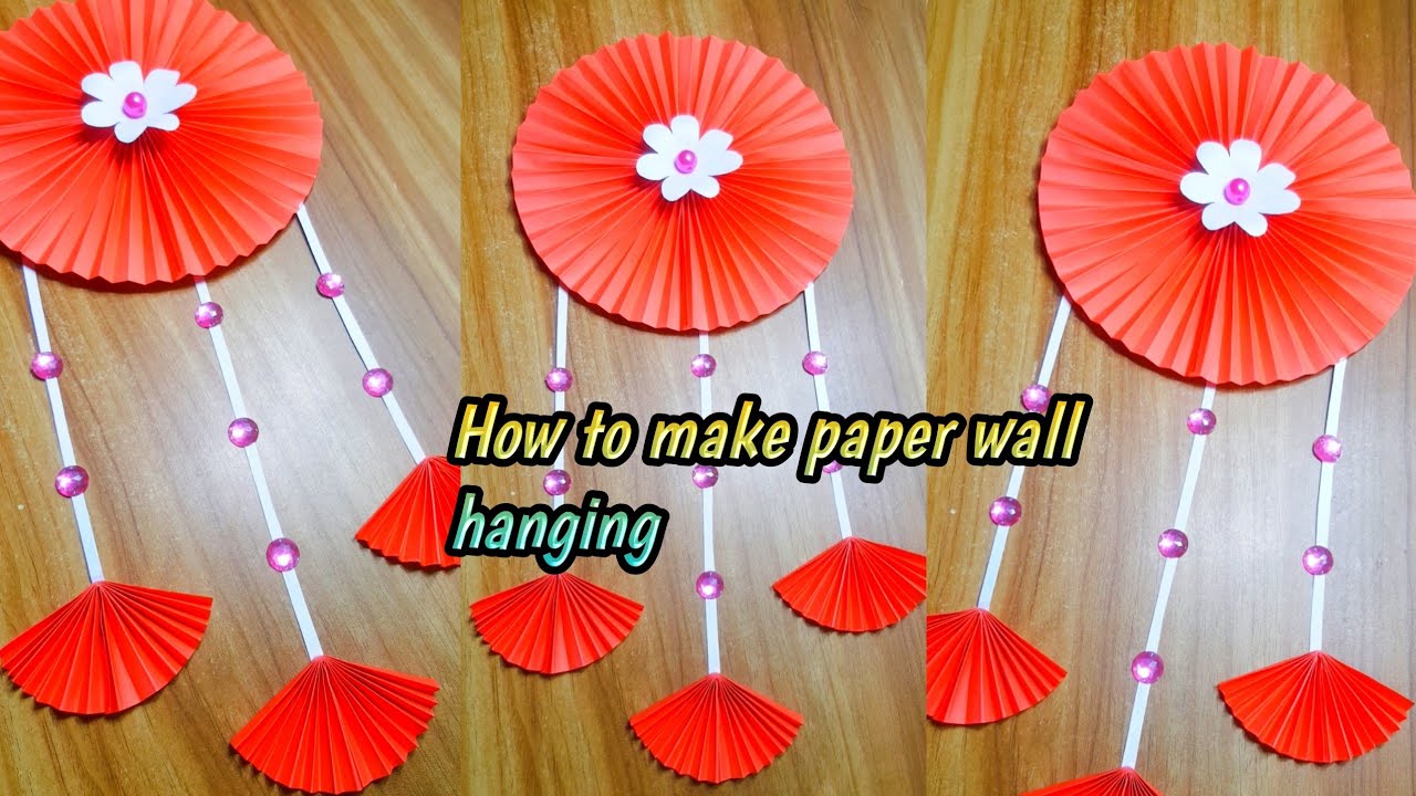 Easy and Quick Paper Wall Hanging Ideas / A4 sheet Wall decor ...