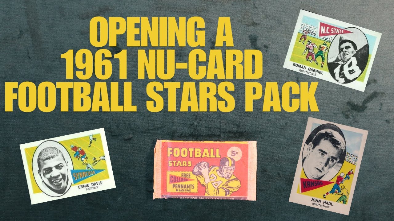 Opening a 1961 Nu-Card Football Pack - YouTube