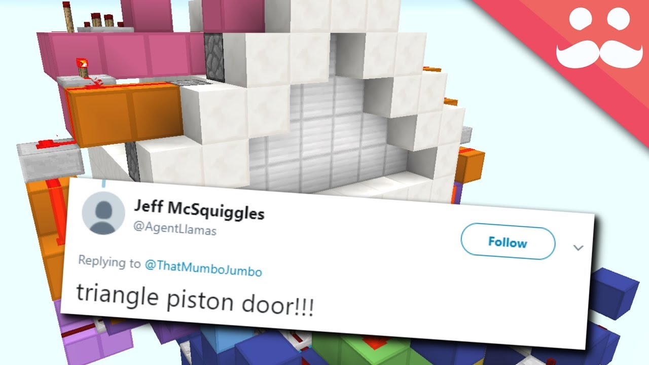MINECRAFT CHALLENGE: Making a Triangular Piston Door! - YouTube