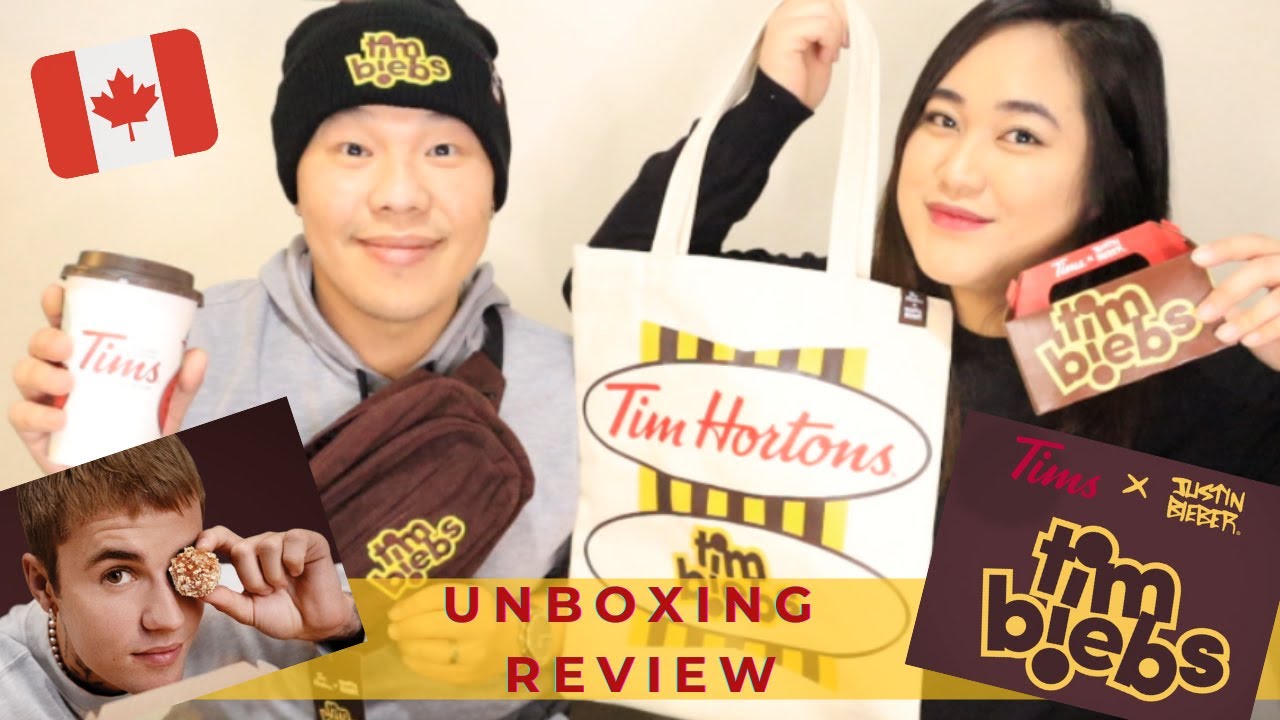TimBiebs Unboxing: Justin Bieber x Tim Hortons Merch | Fanny Pack, Tote ...