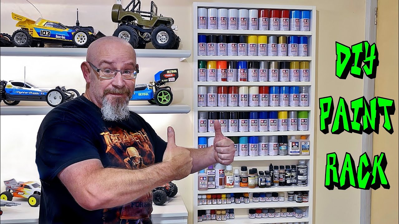 How I Built My DIY Paint Rack To Fit Behind A Door - Easy & Cheap ...