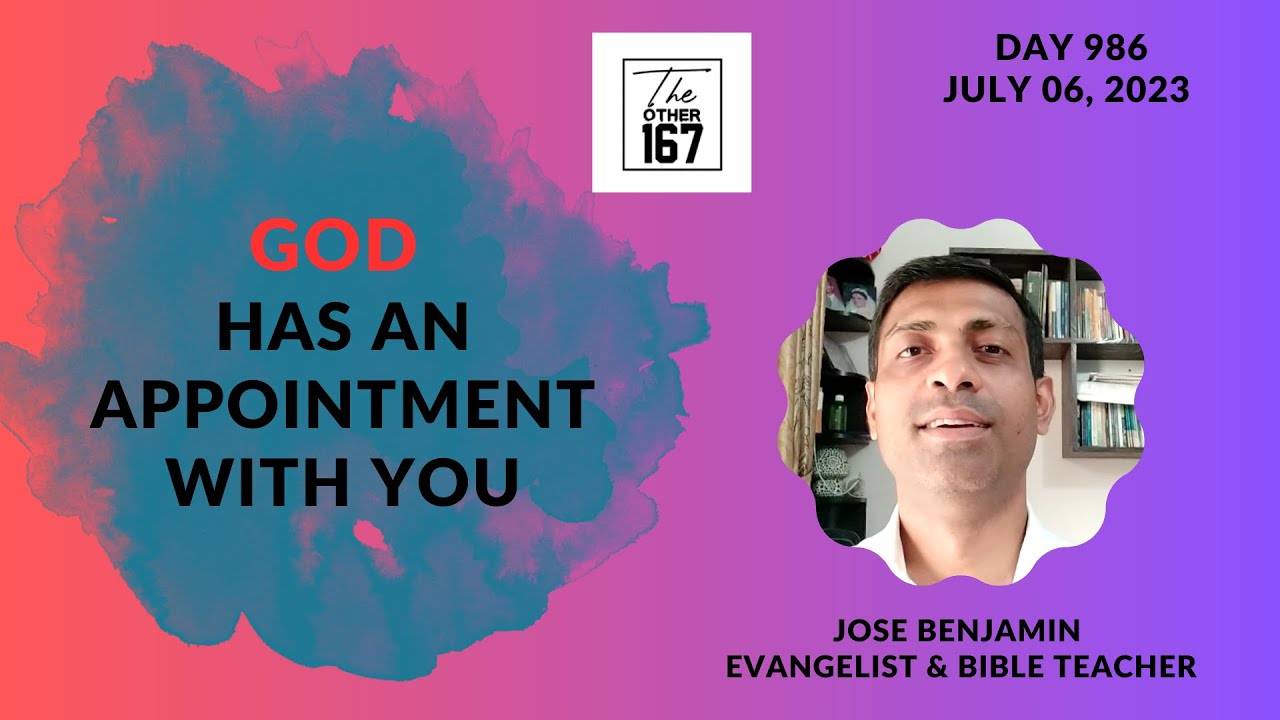 God has an appointment with you | Jose Benjamin | The Other 167 - YouTube