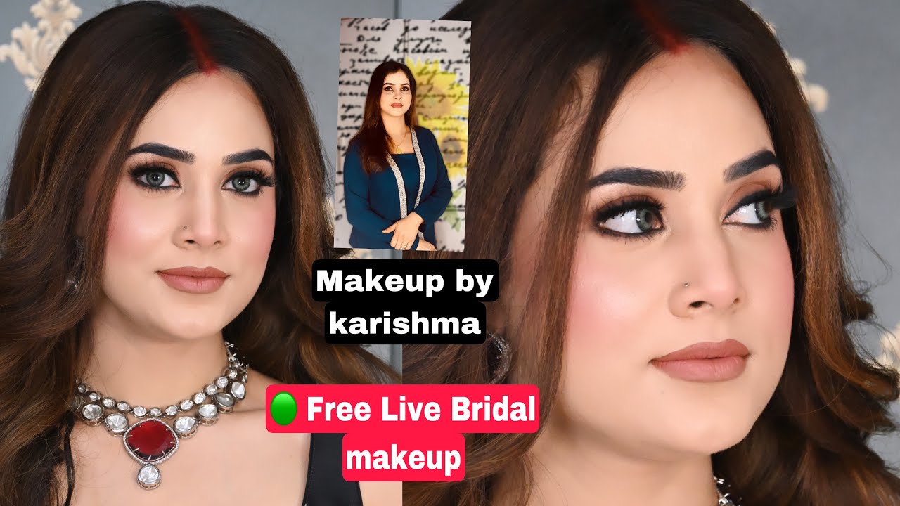 🟢live makeup | 100%waterproof bridal makeup | makeup by Karishma ...