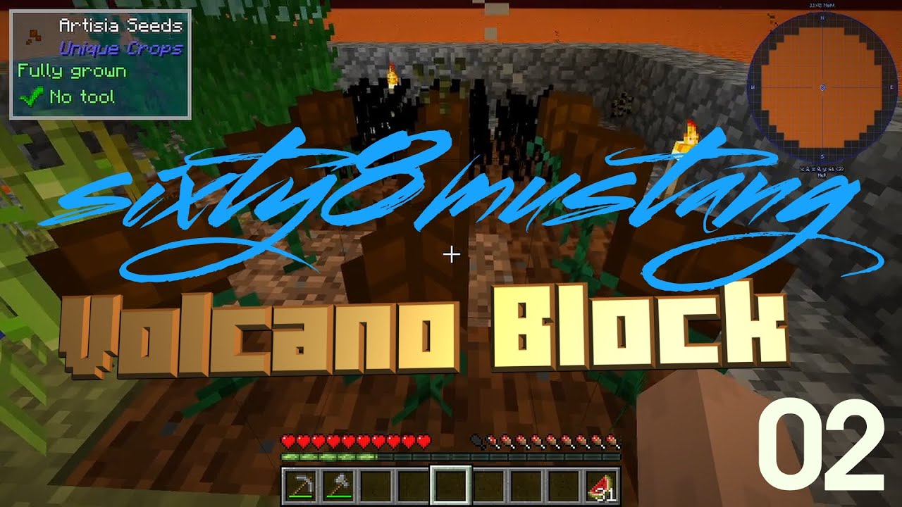 Minecraft Volcano Block modded Ep 2 Hearth Well, Blaze rods and more ...