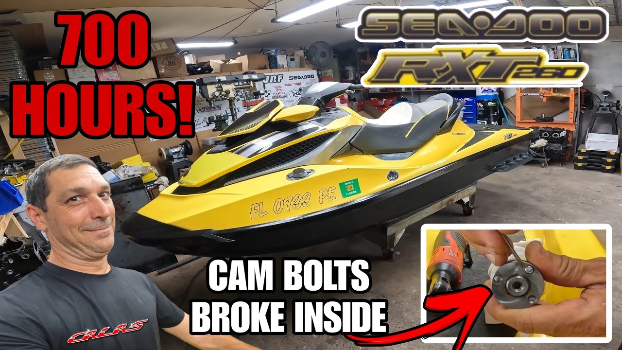 2011 SeaDoo RXT 260 with 700 Hours | Cam Gear Bolts Snapped off | Rotax ...