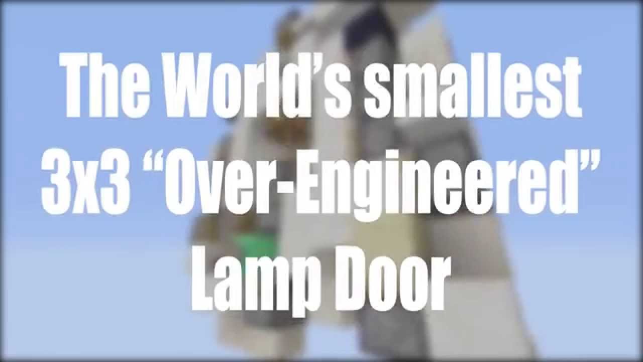 Minecraft Xbox 360: World's Smallest 3x3 "Over-Engineered" Lamp Door ...