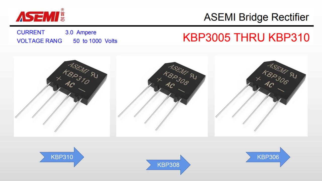 What products can the KBP310 rectifier bridge be applied to? - YouTube