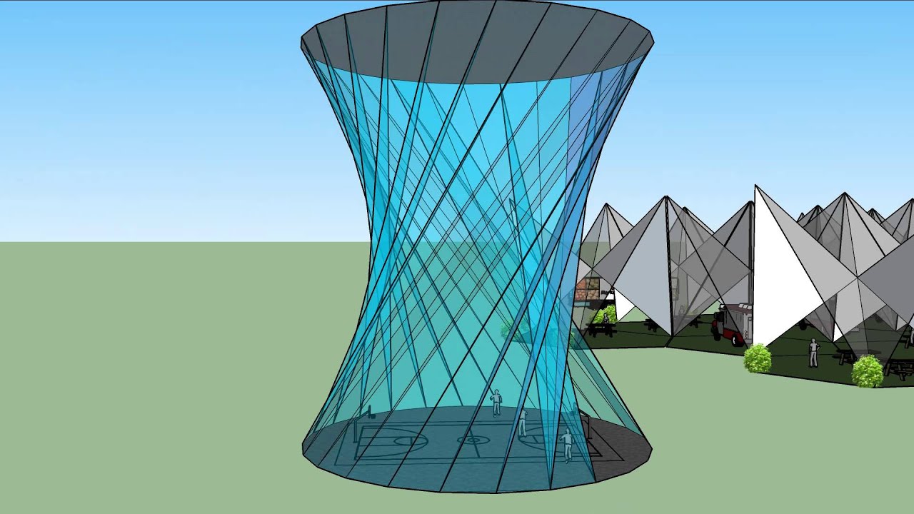 Paraboloides Hiperbólicas e Hiperboloide de Revolución Sketchup - YouTube
