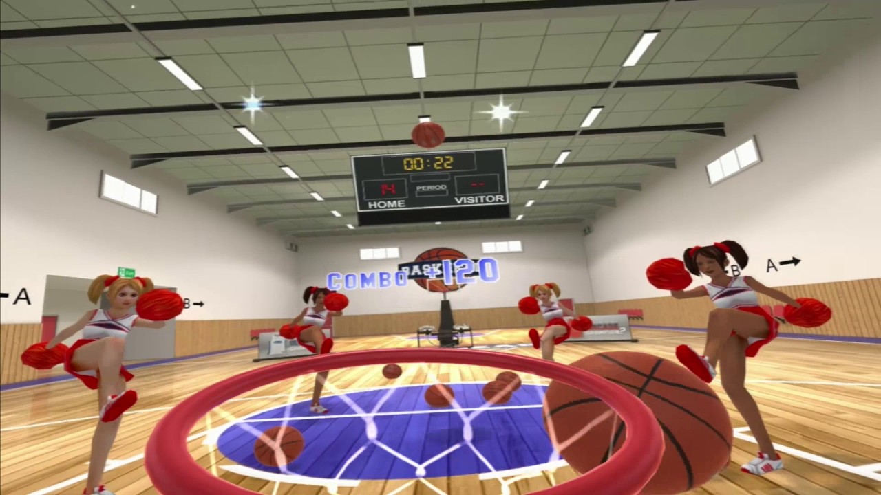 Baskhead VR Gameplay / HTC VIVE / CATCH BALLS WITH YOUR HEAD - YouTube