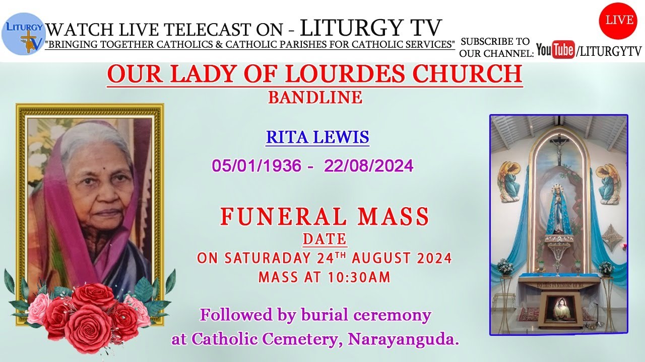 RITA LEWIS | Funeral Mass 10.30am | Our Lady of Lourdes Church ...