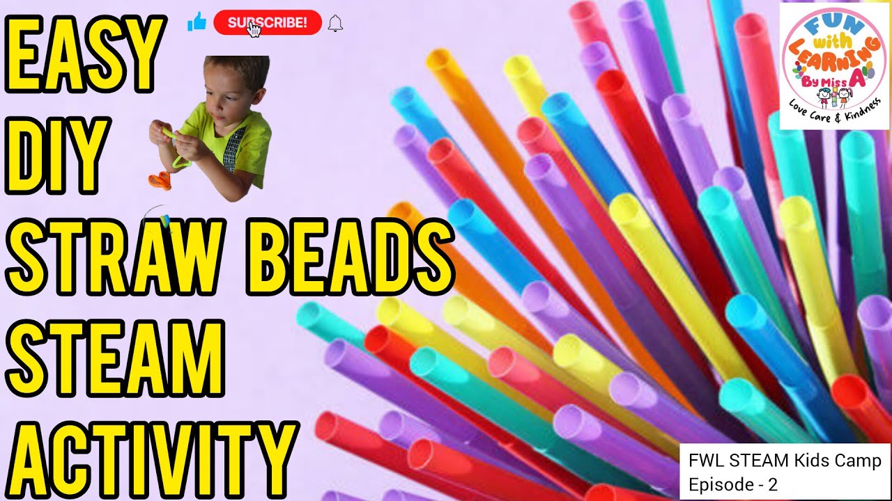 DIY jewellery making with Straw Beads | Easy STEAM activity ...