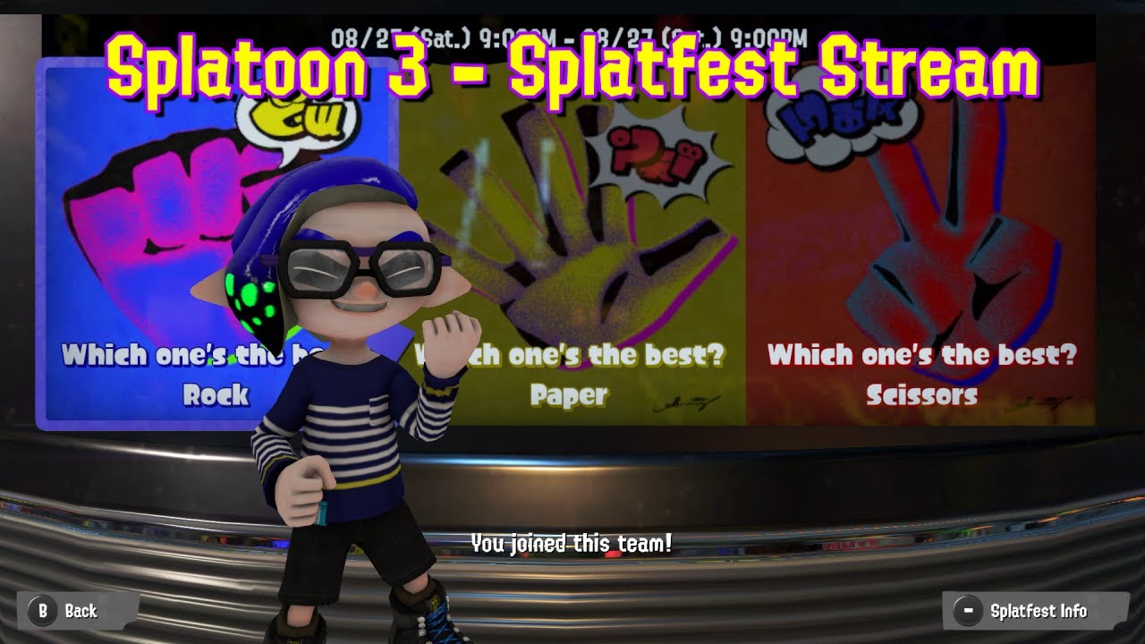 [Splatoon 3 Demo Stream] Rock vs. Paper vs. Scissors Splatfest Premiere ...
