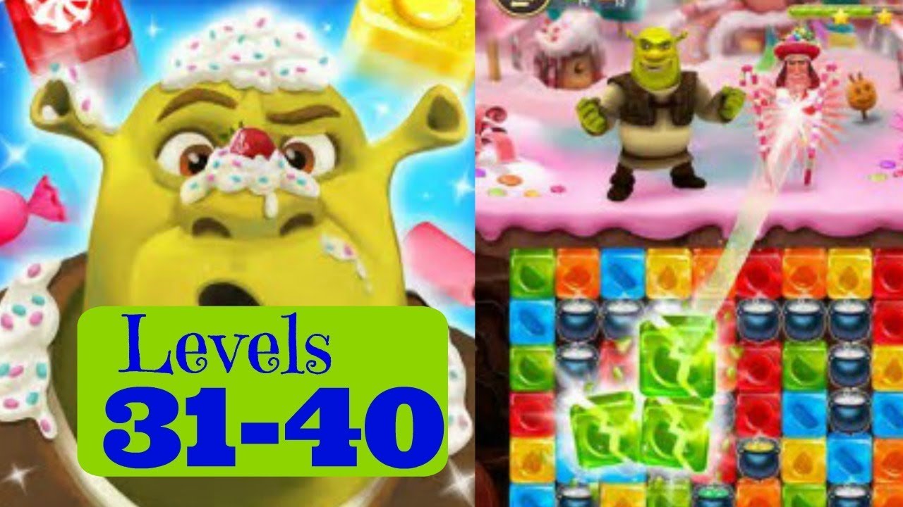 Shrek Sugar Fever (level 31-40) including BOSS LEVEL - YouTube