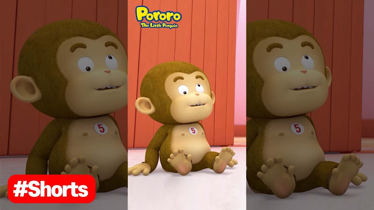 🍌Learning Numbers | Five Little Monkeys #pororo #shorts - YouTube