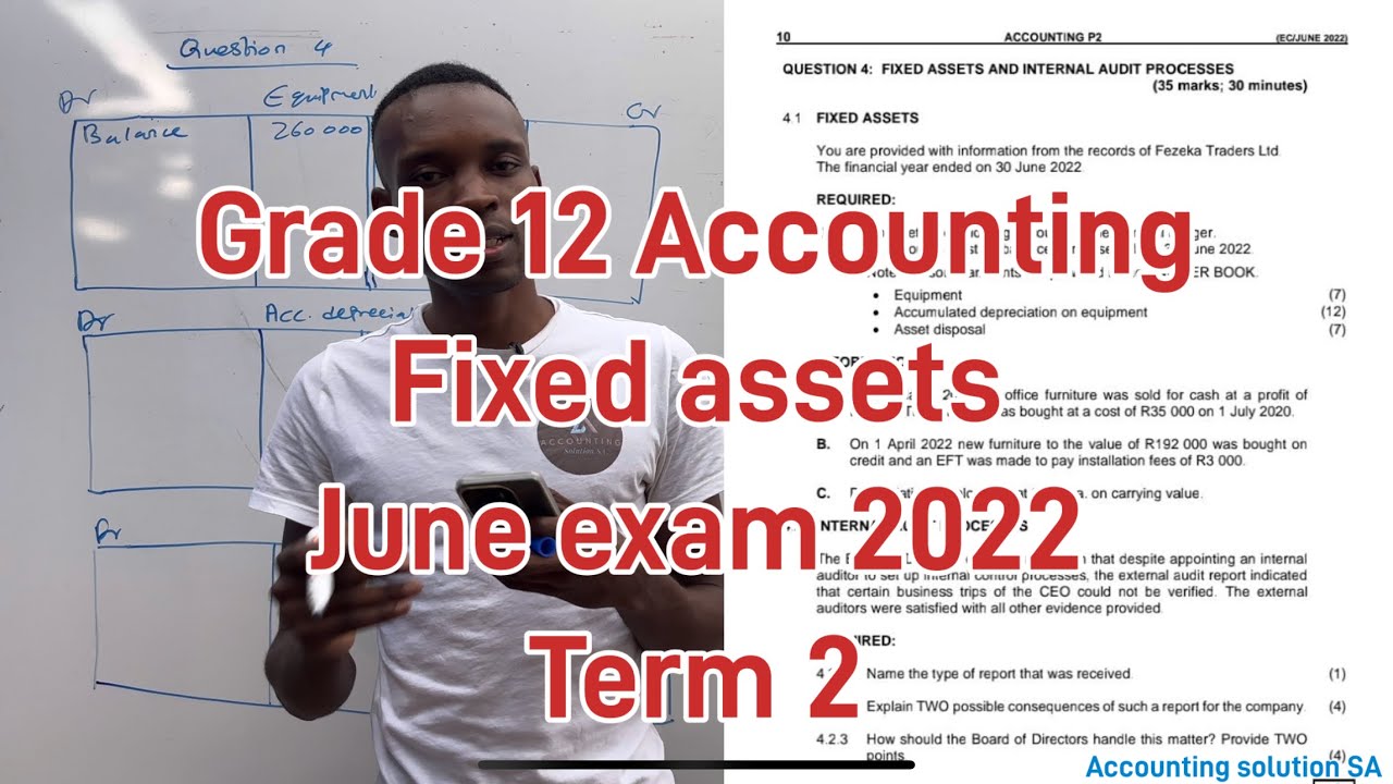 Grade 12 Accounting Term 2 | Fixed assets with Assets disposal paper 2 ...