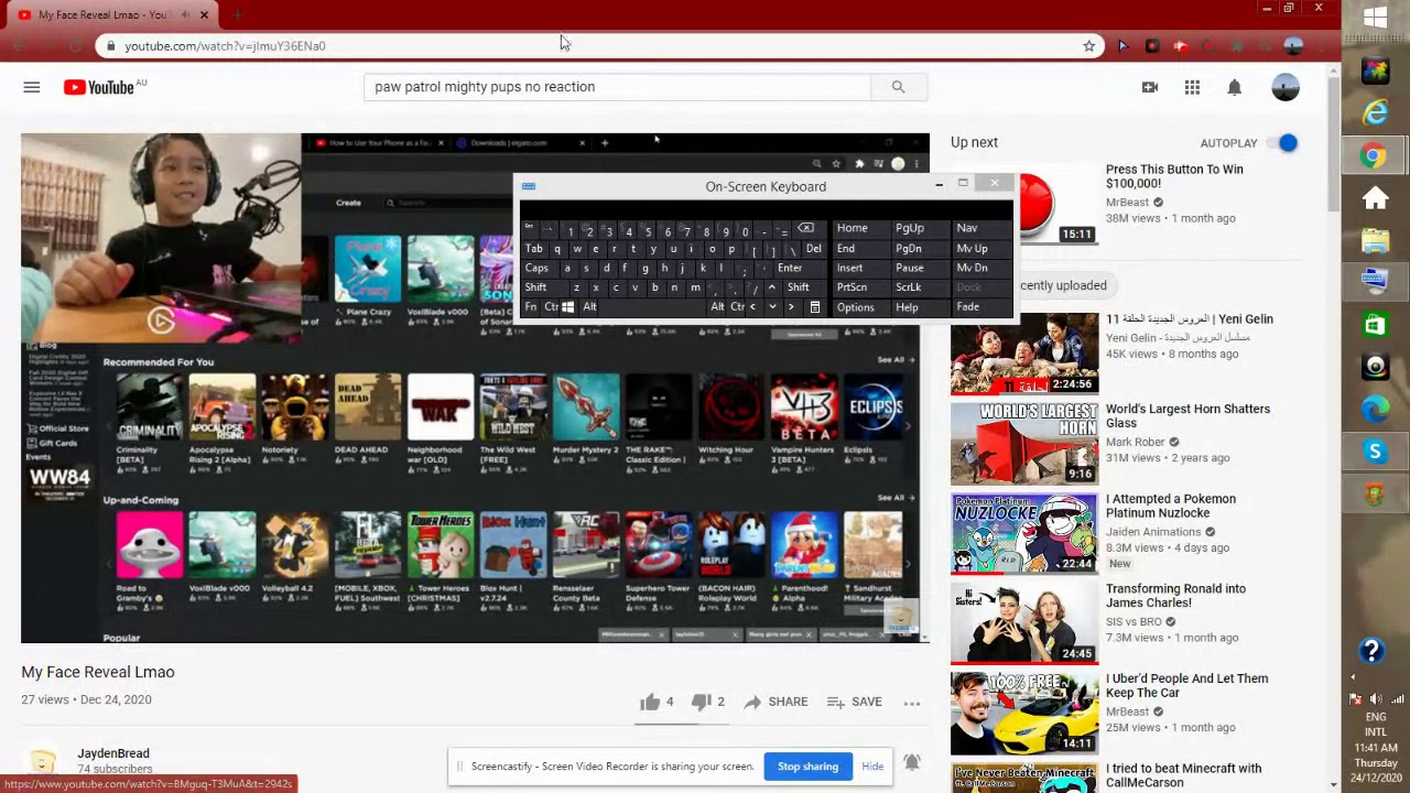 jayden face ok jayden lol - YouTube