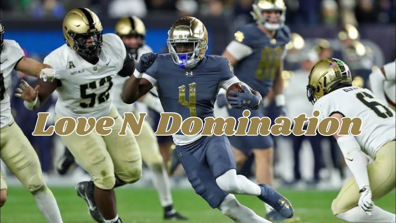 Irish dominate undefeated Army as Love has 3 TD day - YouTube