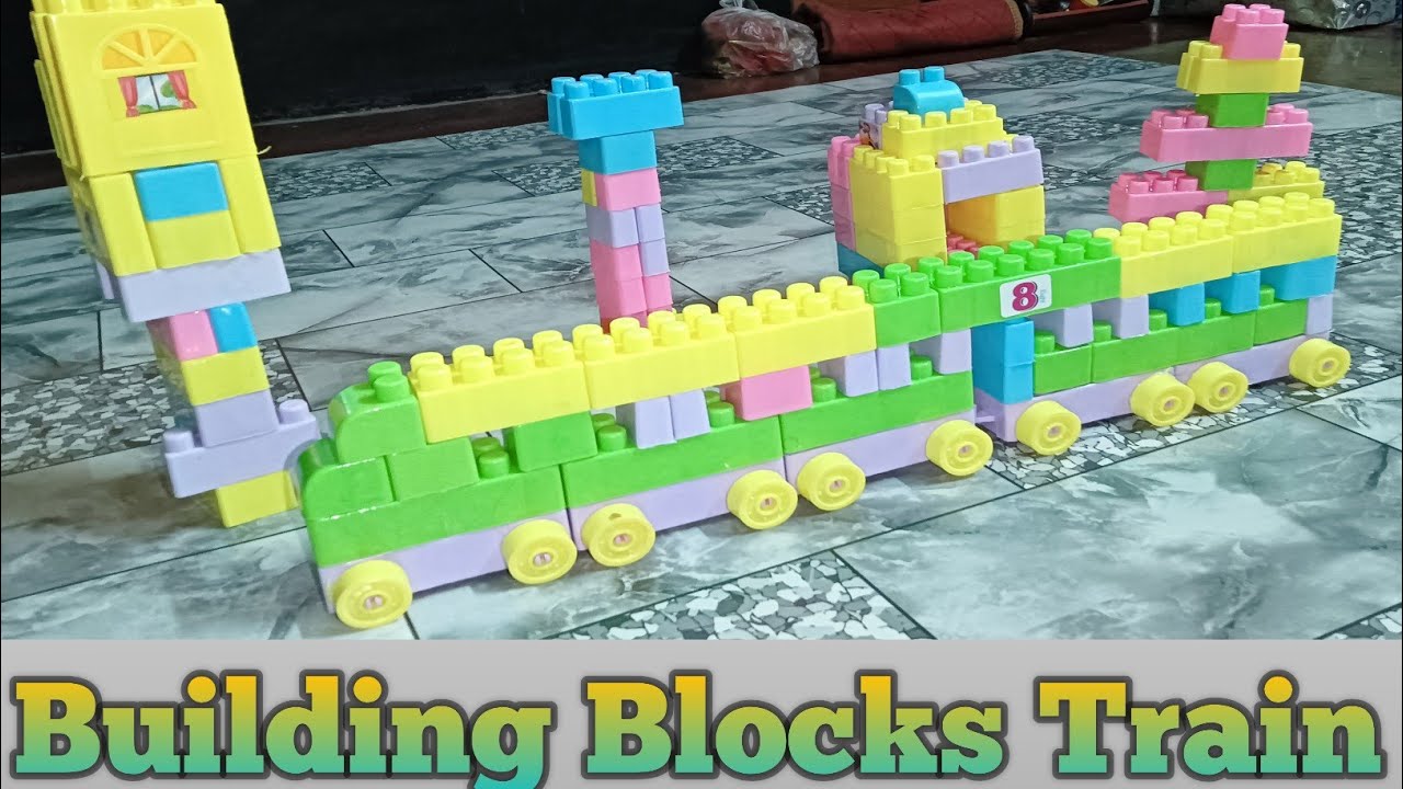 How To Make Train With Building Block/Block Train/Block Game/ Toys ...