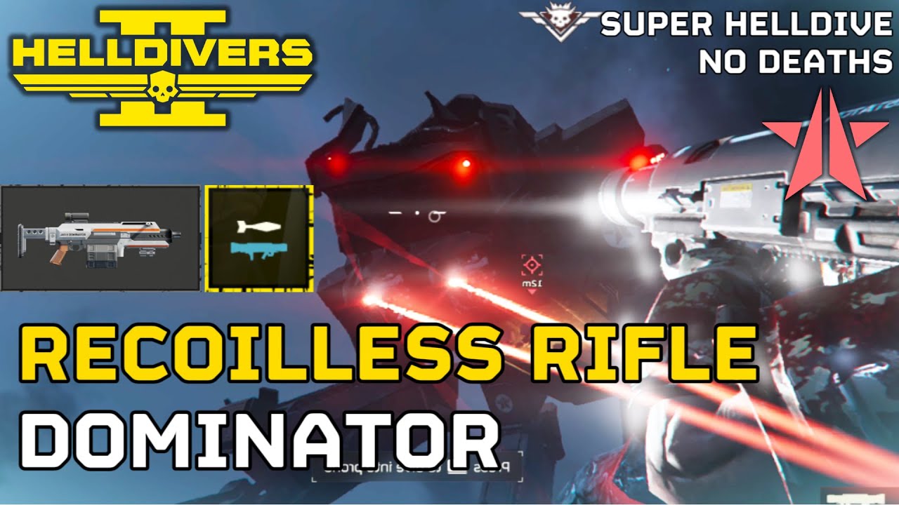 Recoilless Rifle & Dominator Gameplay | HELLDIVERS 2 (10 difficulty, no ...