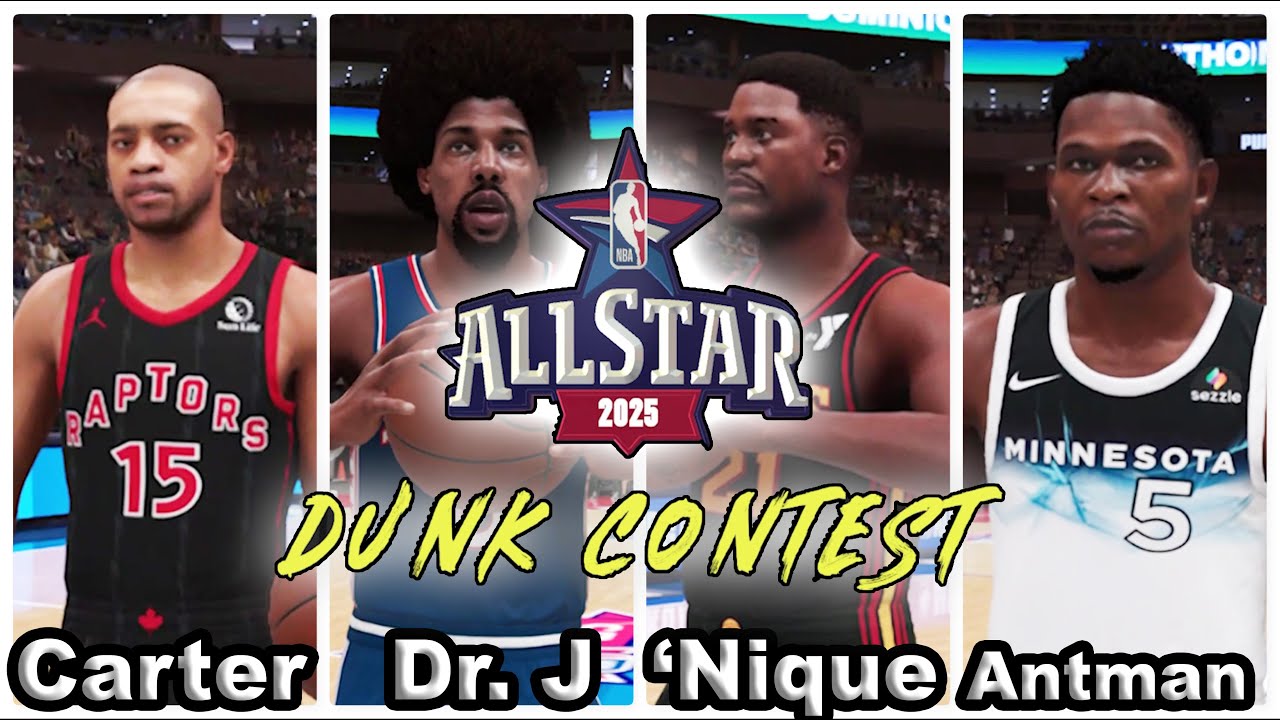 VINCE CARTER vs DR J vs DOMINIQUE WILKINS vs ANTHONY EDWARDS - All Star ...
