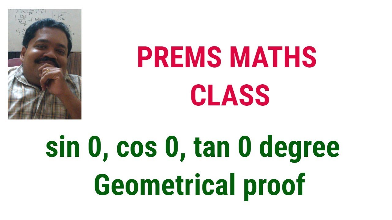 sin 0, cos 0, tan 0 degree - Geometrical proof - YouTube