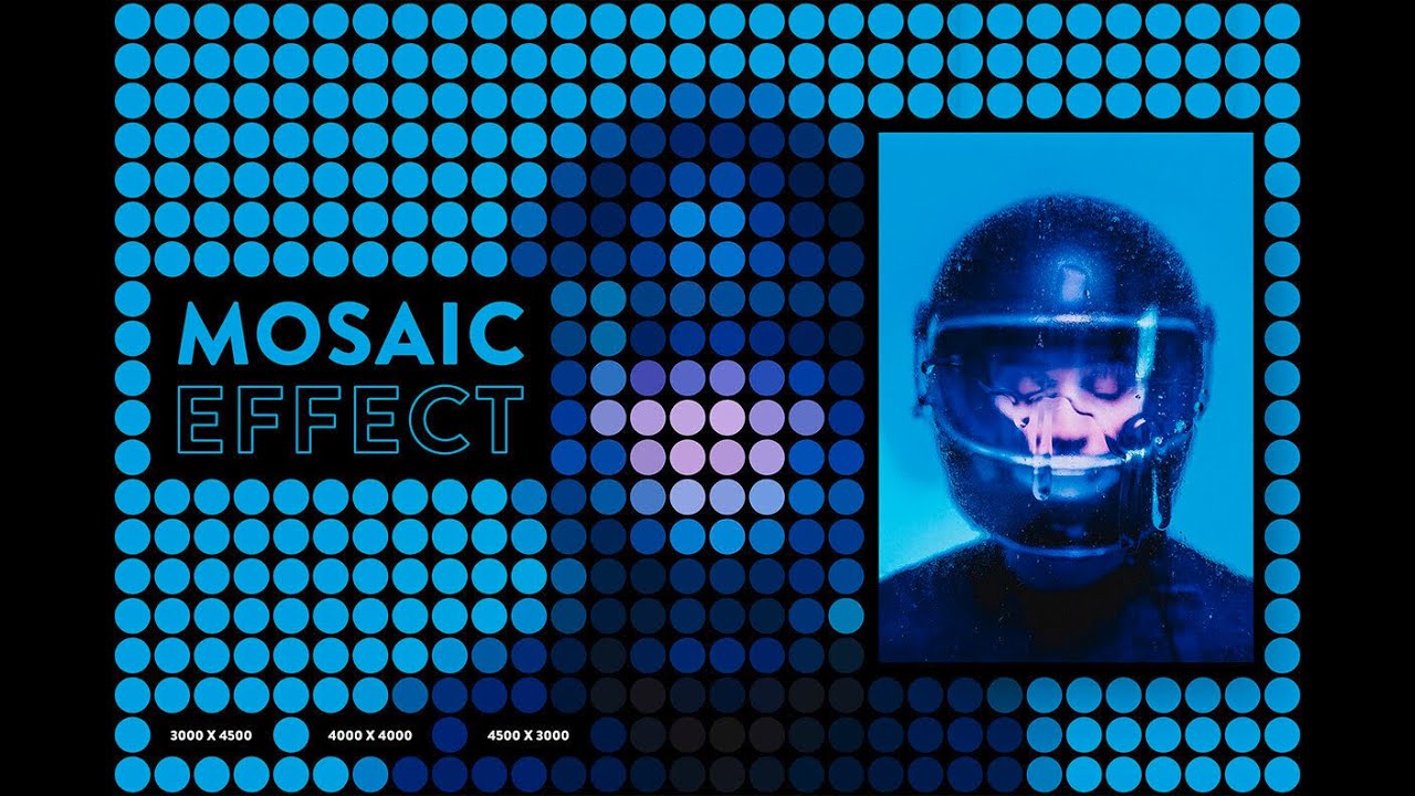 Mosaic Photoshop Effect Stock Graphics Download - YouTube
