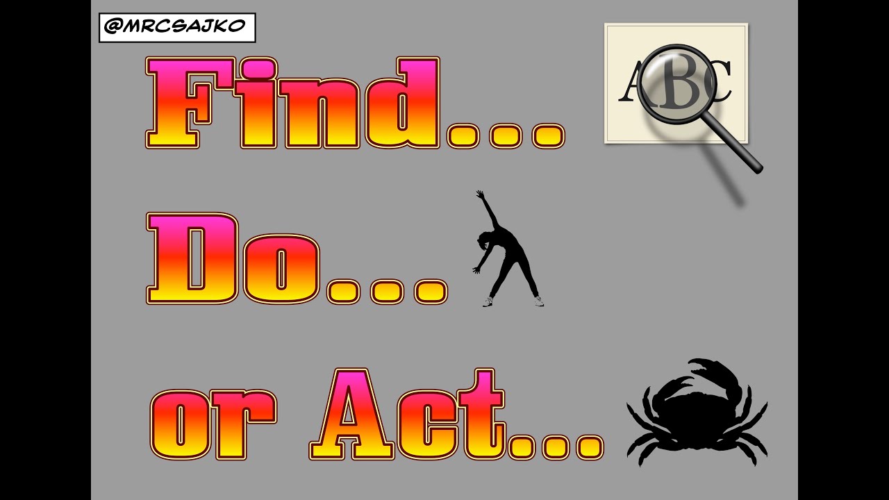Find, Do, or Act: Distance Learning Activity for Physical Education ...