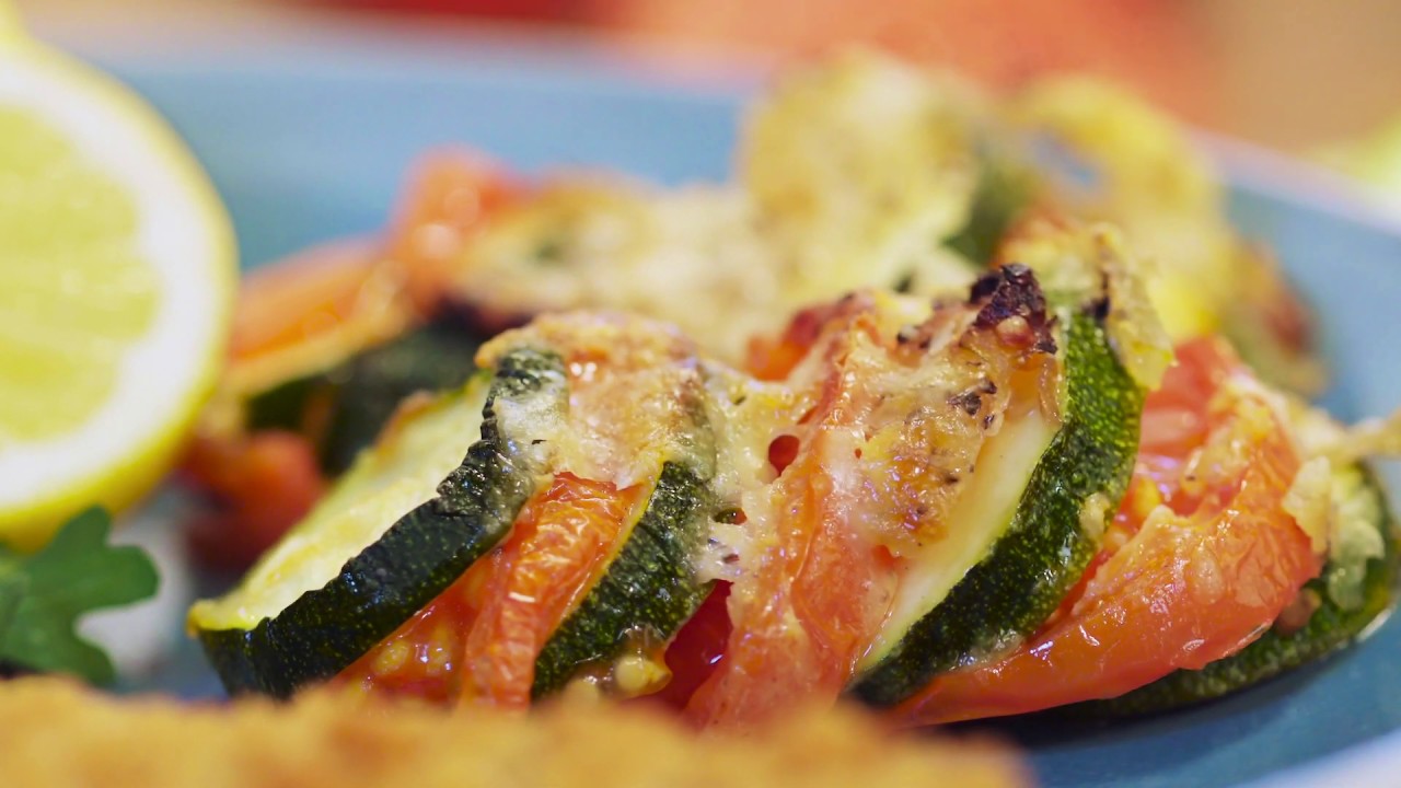 Lemon & Pepper Breaded Pollock with Zucchini Bake - YouTube