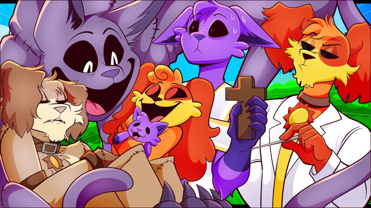 DogDay X CatNap Meets Evil CatNap & DogDay | Red Smoke AU | Poppy ...