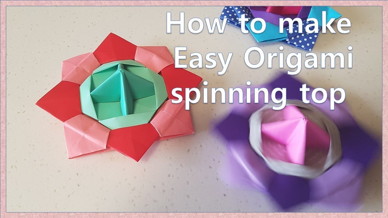 Easy Origami spinning top - YouTube
