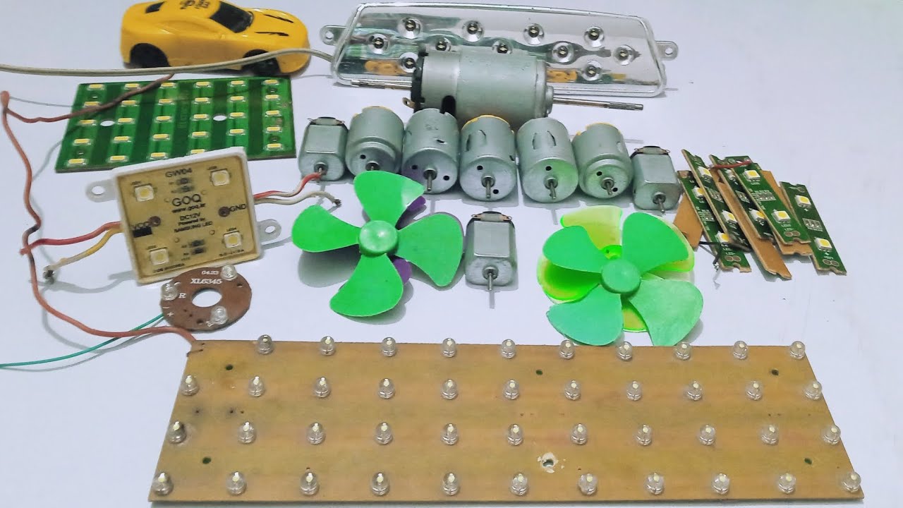 WE SHOW AND TEST DC MOTORS, PROPELLER, LED AND LIGHT SCIENCE OBJECTS ...
