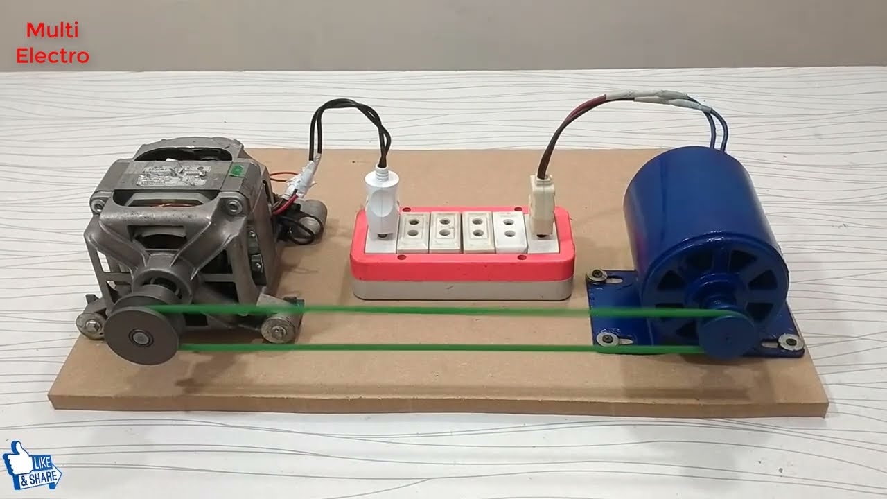 How To Make 220V Free Energy System With Two In One Motor And 220V ...