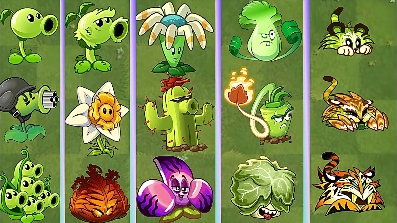 pvz2 tournament - plants and their evolution part 5 - YouTube