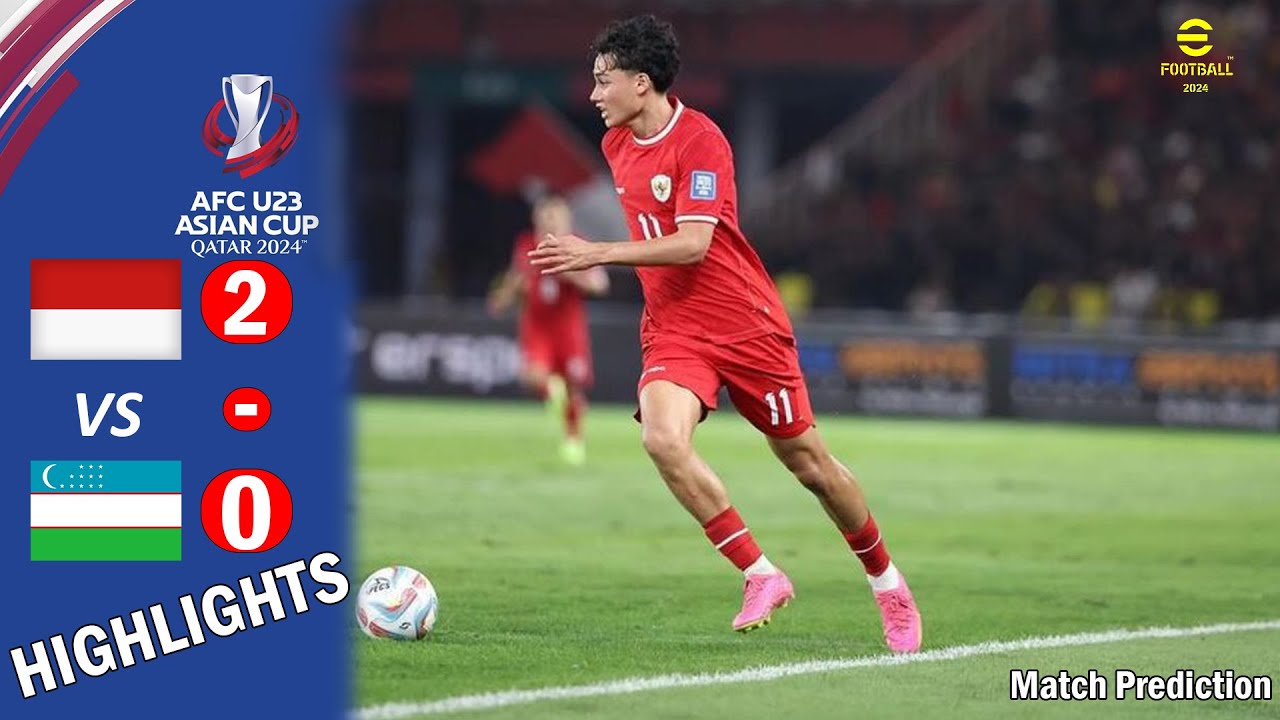 INDONESIA VS UZBEKISTAN AFC U23 ASIAN CUP QATAR 2024 Highlight Prediksi ...