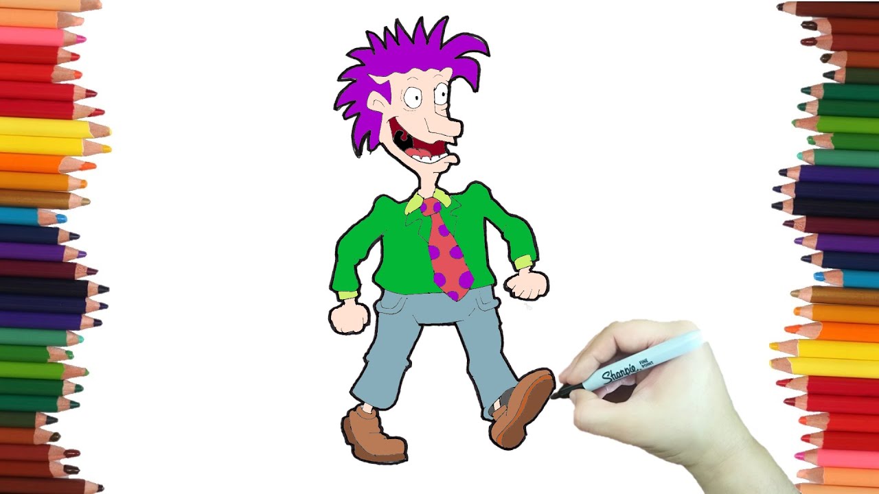 Como dibujar al Papá de Tommy de los Rugrats - YouTube