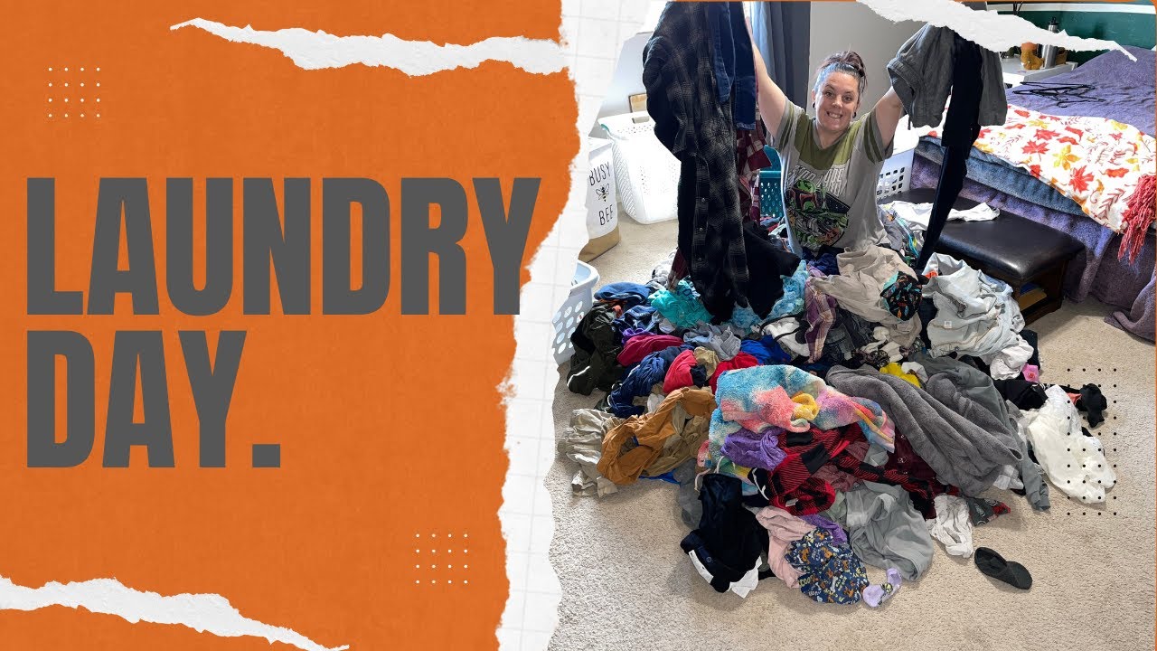 EXTREME LAUNDRY DAY!! | Back to school laundry closet clean out!! NEVER ...