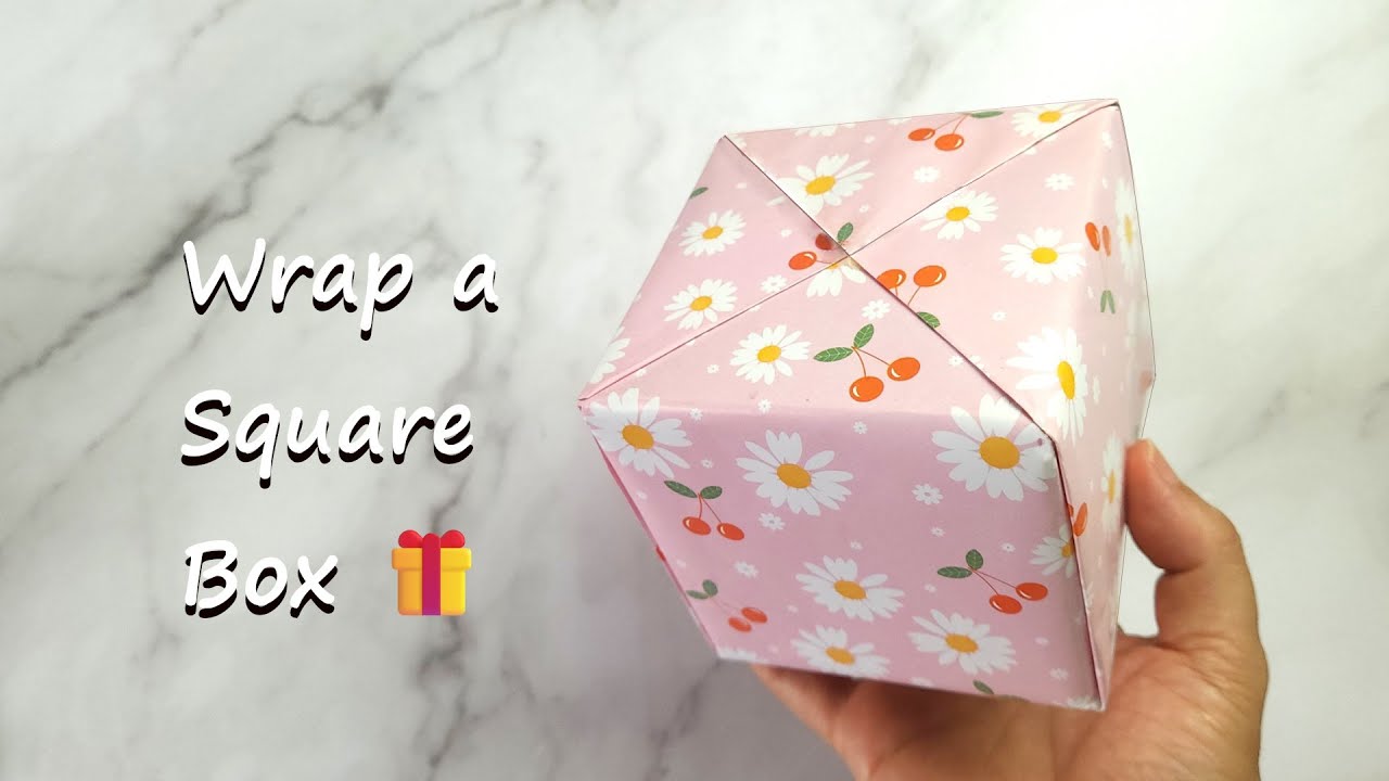 How to Wrap a Square Gift Box | Easy Gift Wrapping Ideas - YouTube