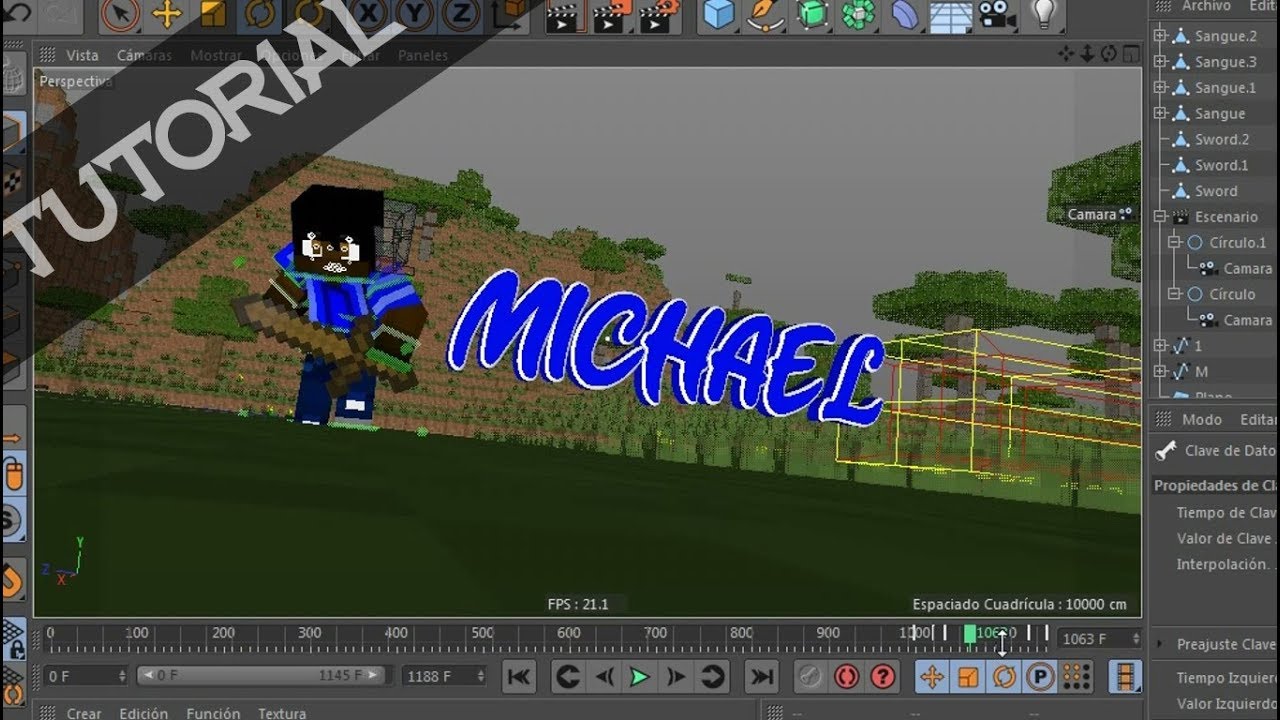 TUTORIAL | COMO CREAR TEXTO PARA UNA INTRO DE MINECRAFT C4D | BY Rino M ...
