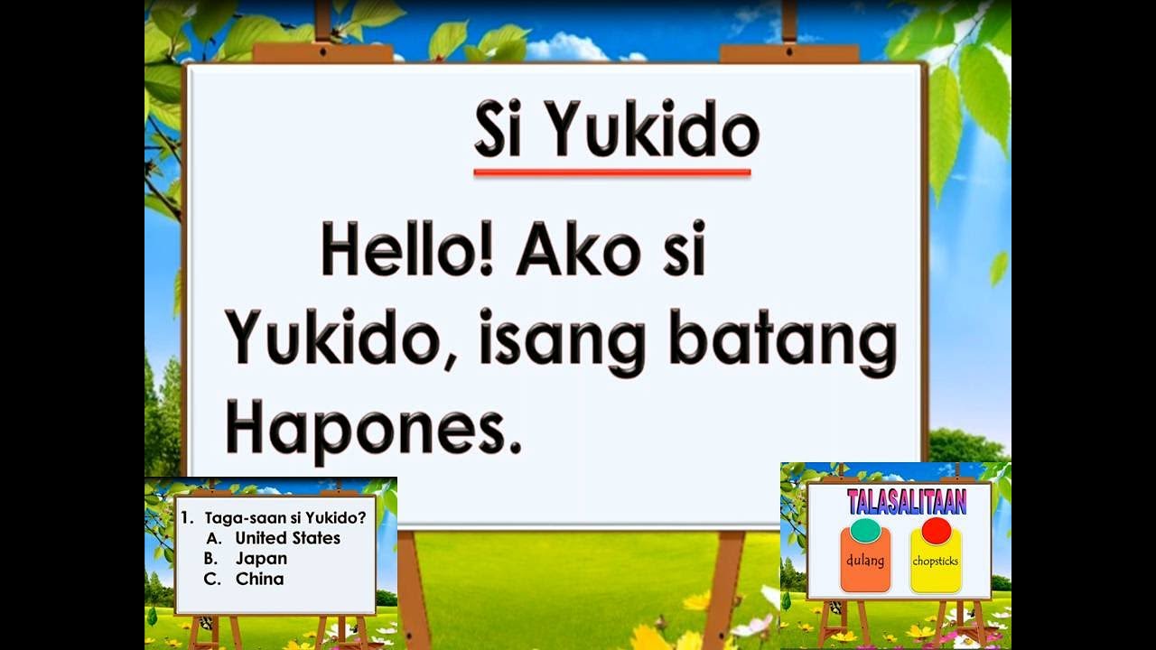 Pagbasa: Grade 2: Si Yukido (Pagpapaunlad ng Kasanayan sa Pagbasa ...