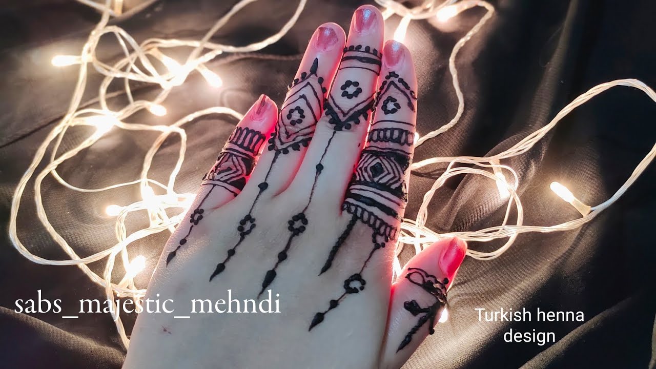 Turkish style henna design | trending mehndi | Turkish mehndi | Turkish ...