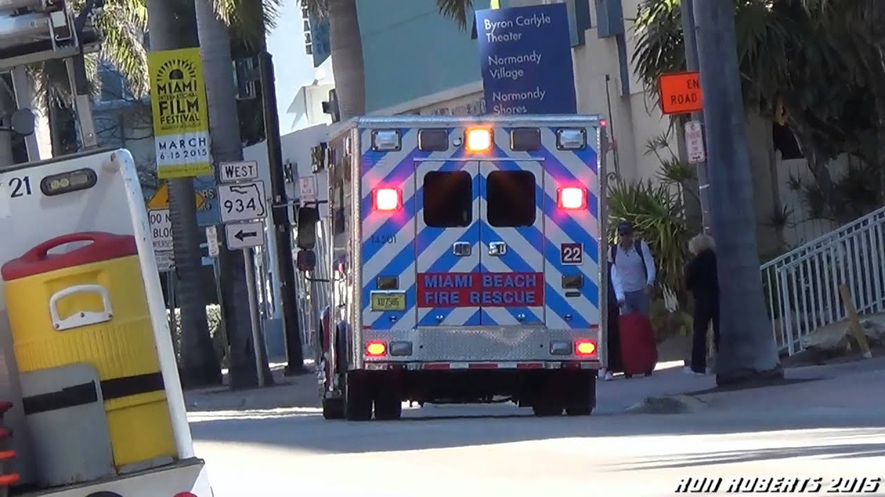 Miami Beach Rescue 22 Responding, - YouTube