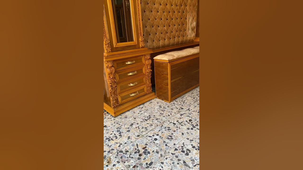 معرض الحسنين للنجارة وغرف النوم العراقي ٠٧٧١٩٧٦٧٠٤٢ واتساب غرفة ست ابواب ملحق صاج خمسة ملم ام