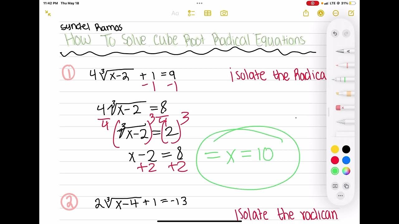 How to solve cube root radical equations - YouTube